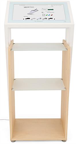 Digital Kiosk Display | 21.5" PCAP Touchscreen and Glass Shelves
