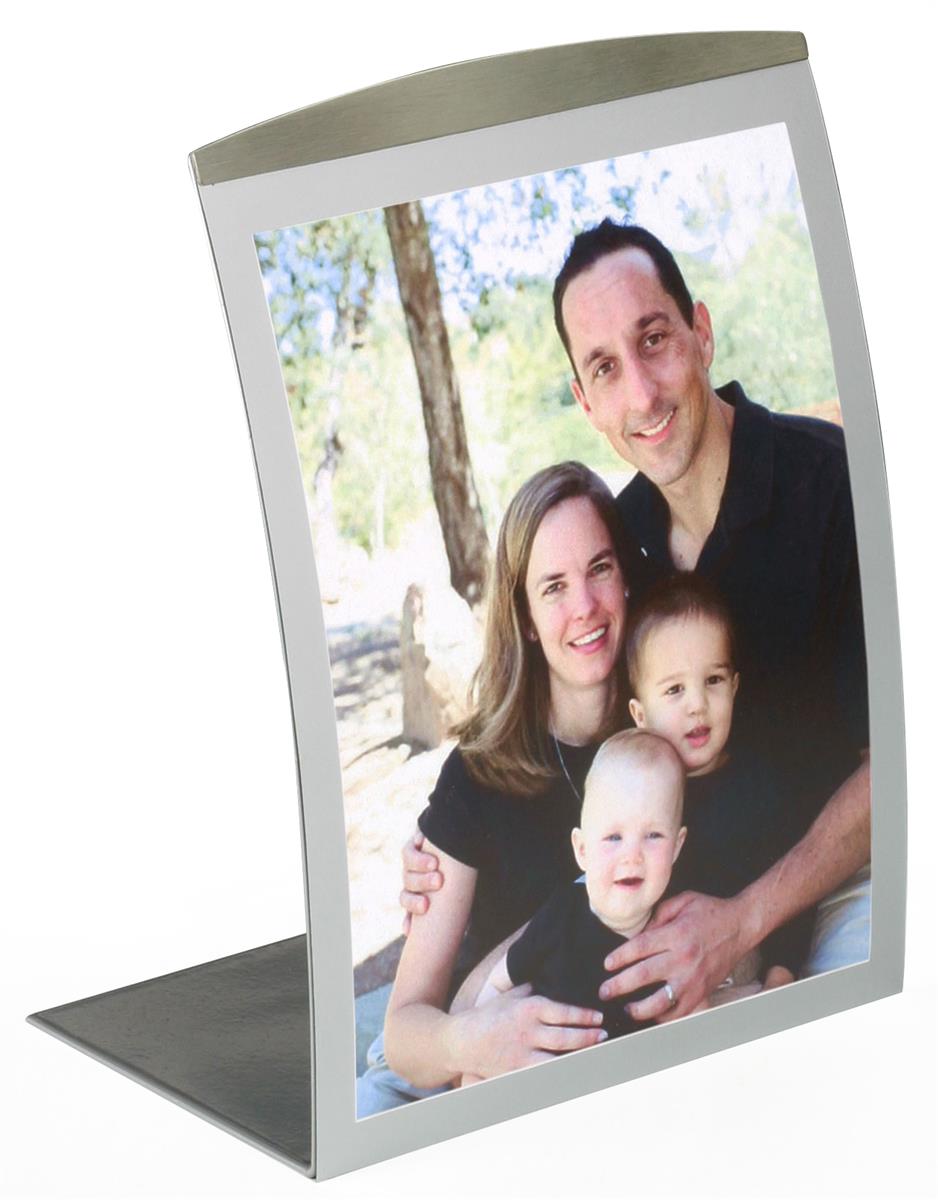 Curved Picture Holder | Non-Glare Lens & Flip Open Design