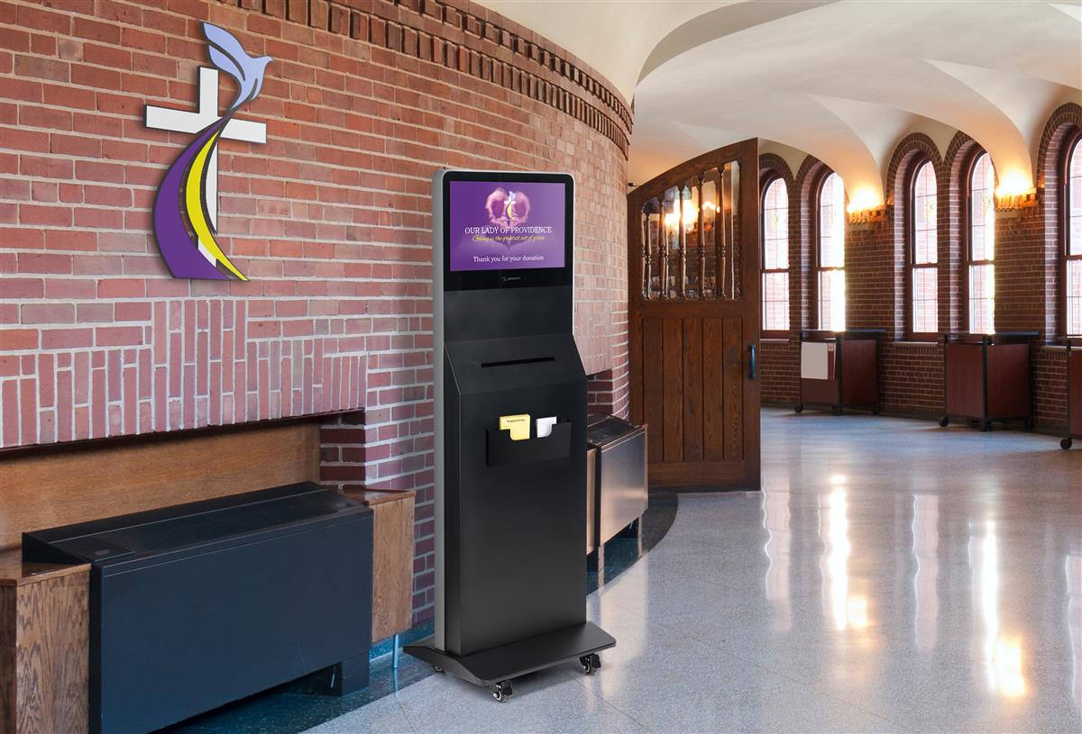 Floor Standing Suggestion Box with Video Screen | Locking Door