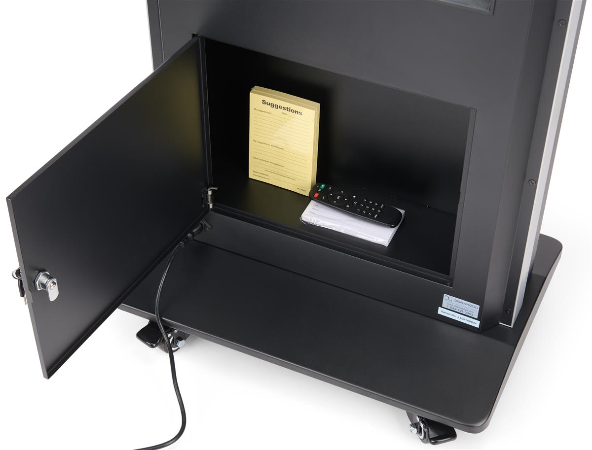 Floor Standing Suggestion Box with Video Screen | Locking Door