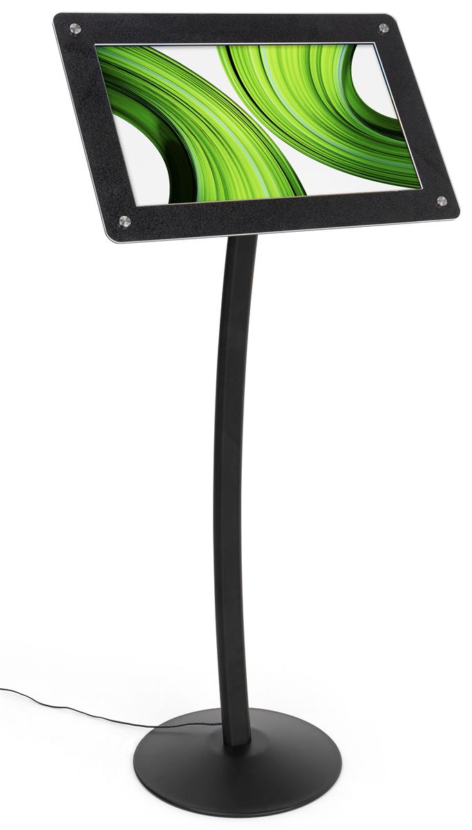 Digital Floor Sign Pedestal | 21.5” Multi-Media Marketing Display