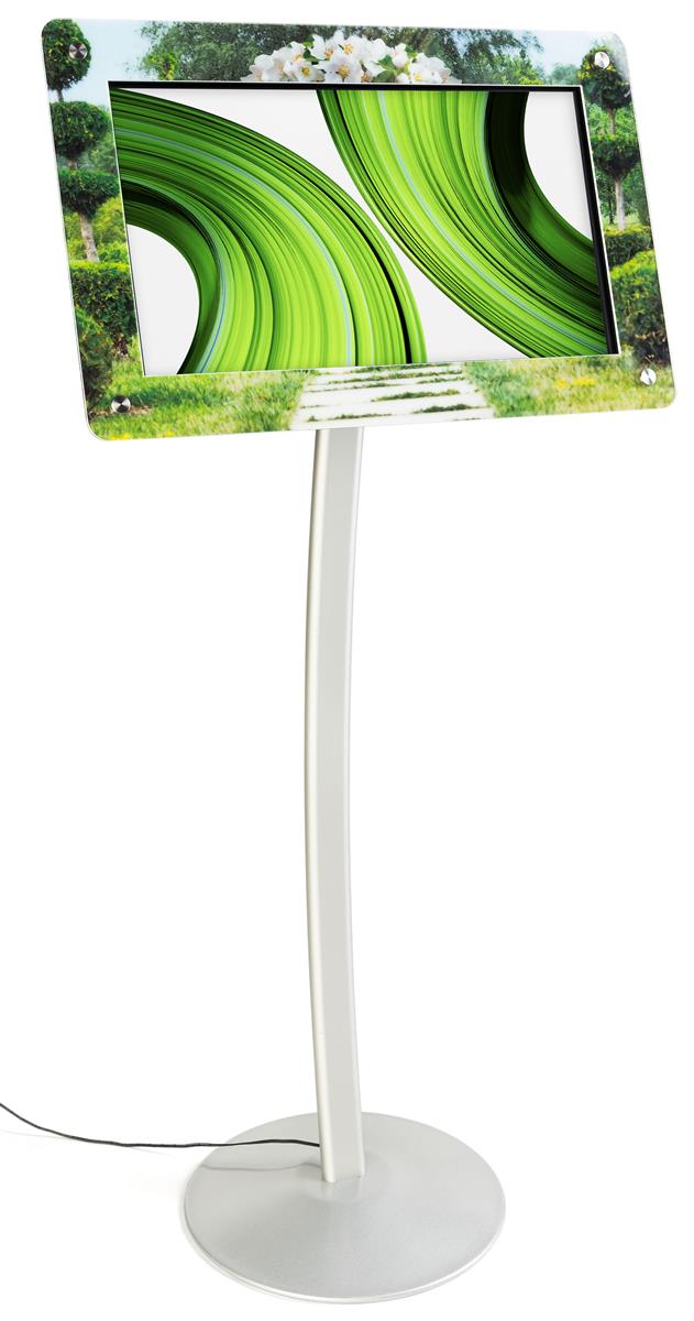 Custom Frame Digital Pedestal Sign | Audio, Video and Photo Slide