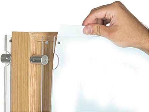 Two-Sided Wooden Poster Display with 20 Pockets | Floor Standing