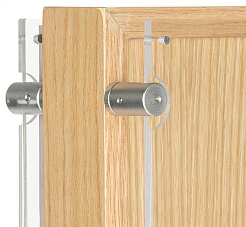 Double-Sided Oak Poster Holder | Magnetic Acrylic Frame