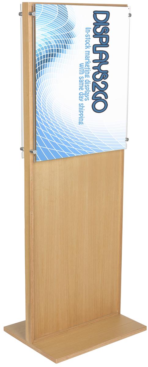 Double-Sided Oak Poster Holder | Magnetic Acrylic Frame