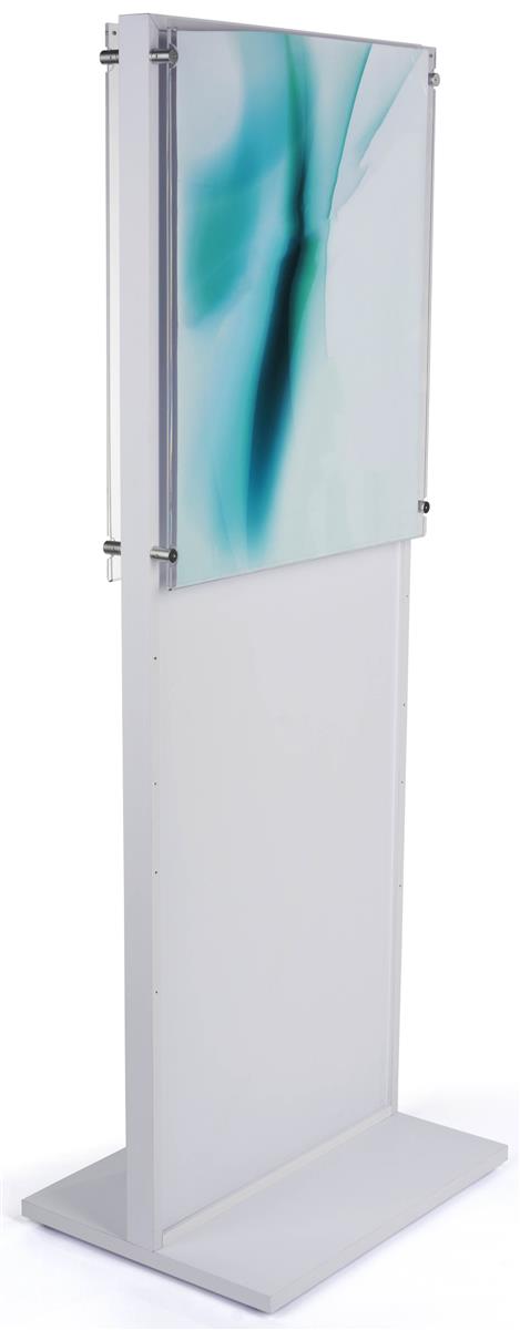 Wood Literature and Poster Combo Stand | Fits 22” x 28” Graphic