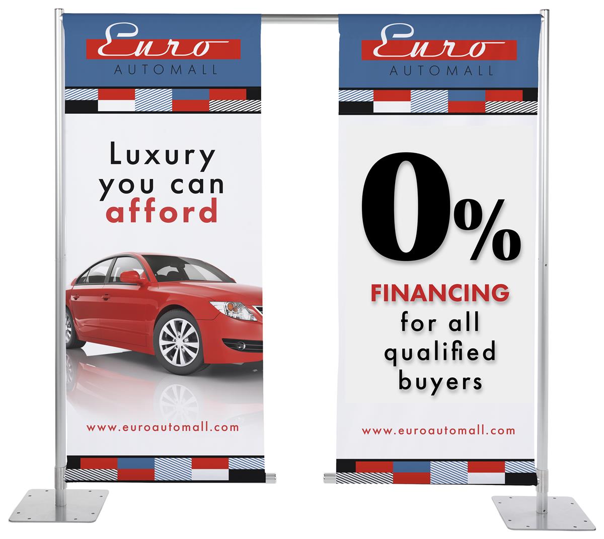 Dual Outdoor Banner Display | Printed Weatherproof Polyester