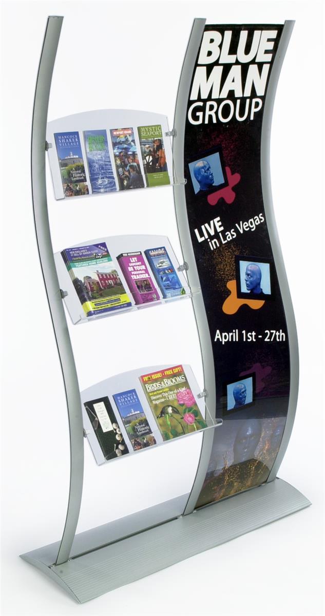 Leaflet Dispensers - Double Sided Curved Displayl