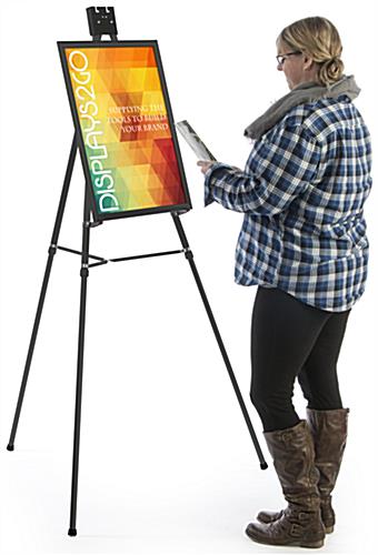 Black Easel Stand w/ 18” x 24” Snap Frame