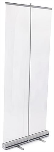 Clear Roll Up Partition Screen | Retractable Aluminum Stand | Displays2Go