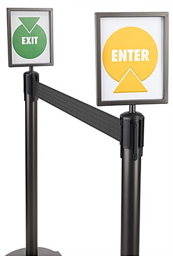 Sign Holder Topper for RCCDX QueuePole.Deluxe Stanchions