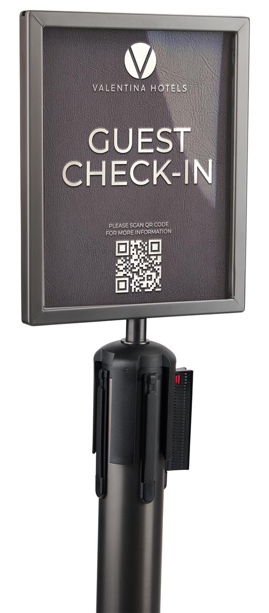 Sign Holder Topper for RCCDX QueuePole.Deluxe Stanchions