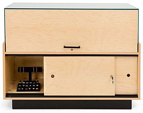 Wooden Display Counter | Pull-Out Top Deck