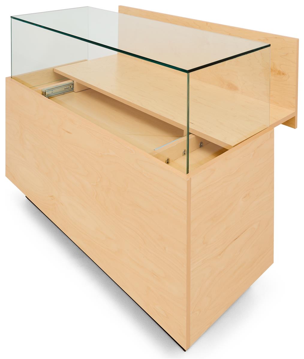 Wooden Display Counter | Pull-Out Top Deck
