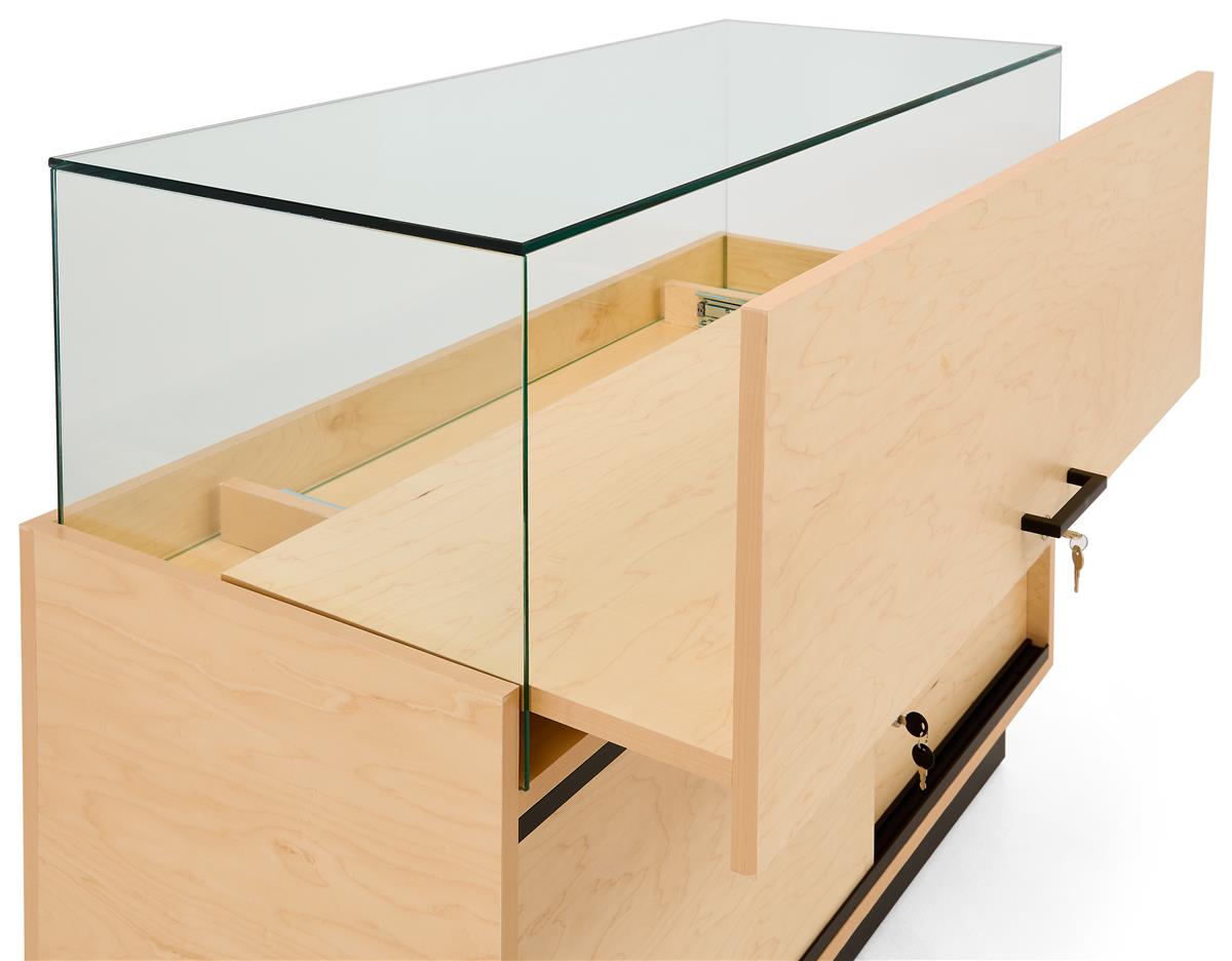 Wooden Display Counter | Pull-Out Top Deck