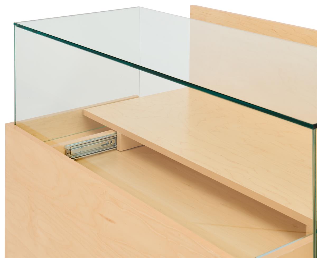 Wooden Display Counter | Pull-Out Top Deck