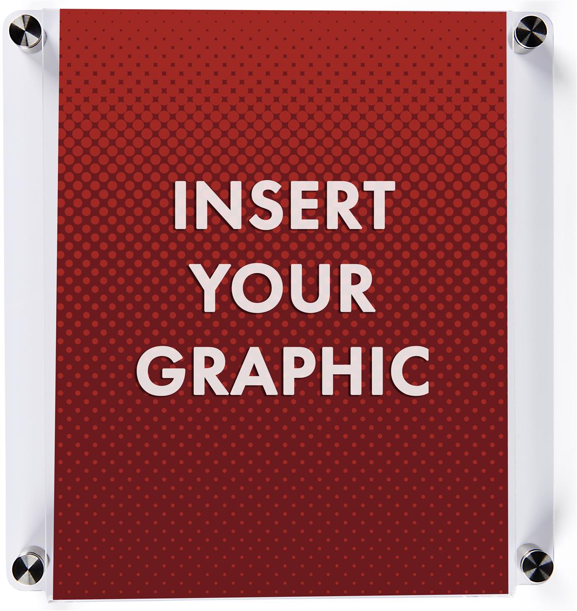 Acrylic Wall Mount Sign Holder | Recycled Fold-Over Panel