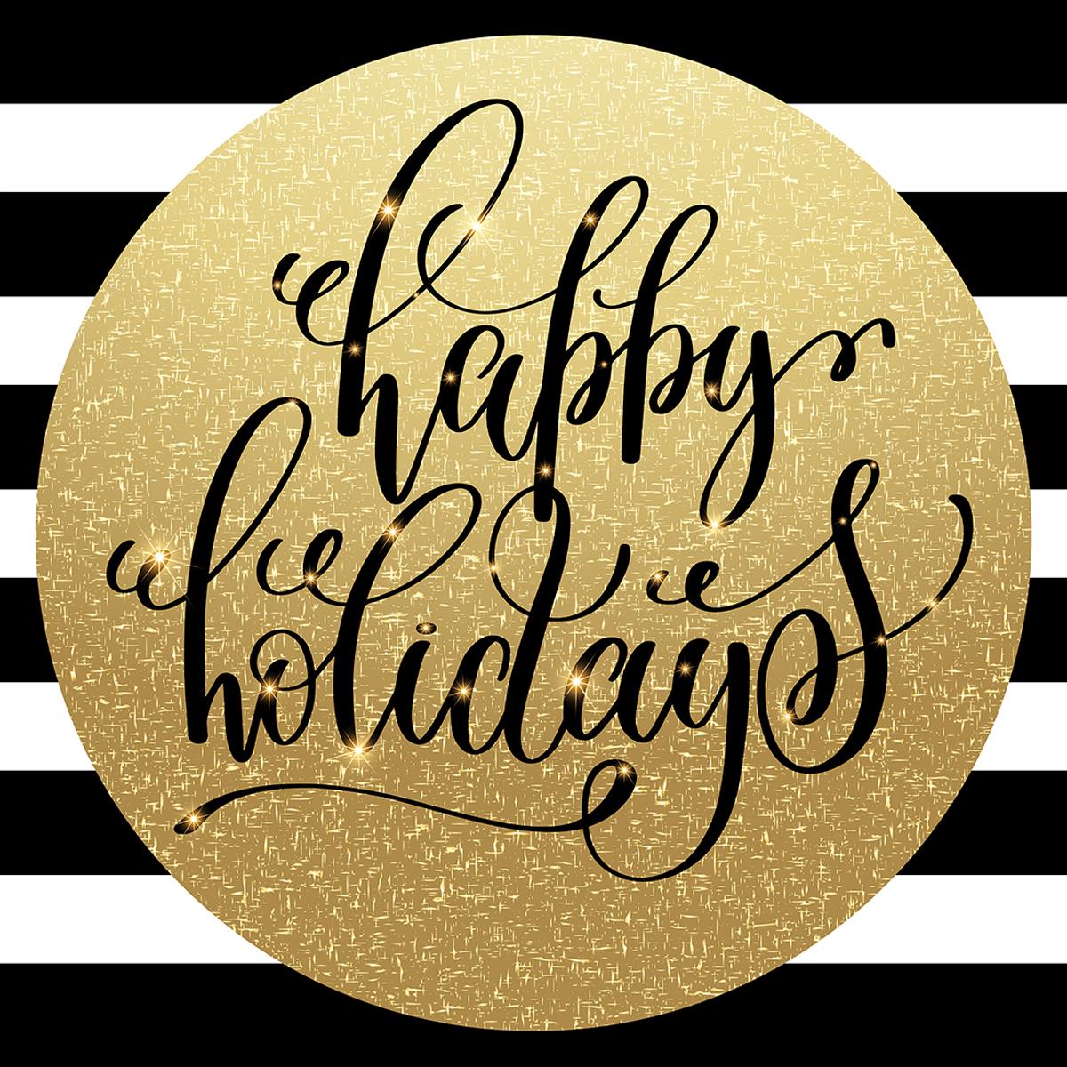 Christmas Floor Decal | 24" x 24" Striped Design