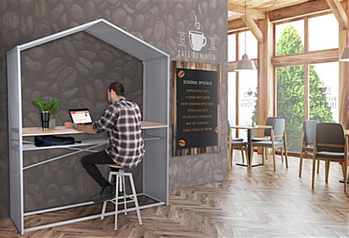 Counter Height Bar Table | White Frame w/ Paulownia Wood Counter