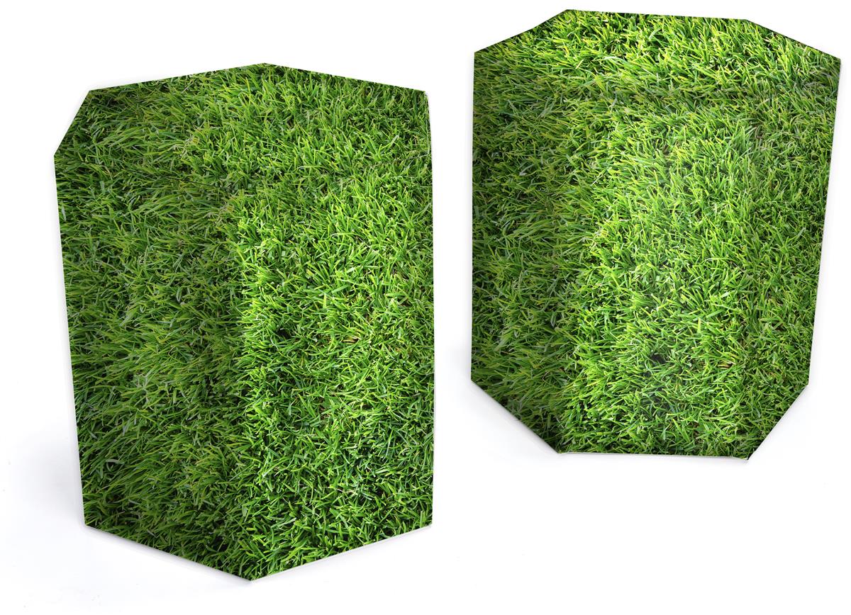 Foldable Cardboard Stool | 17"h, Grass Print