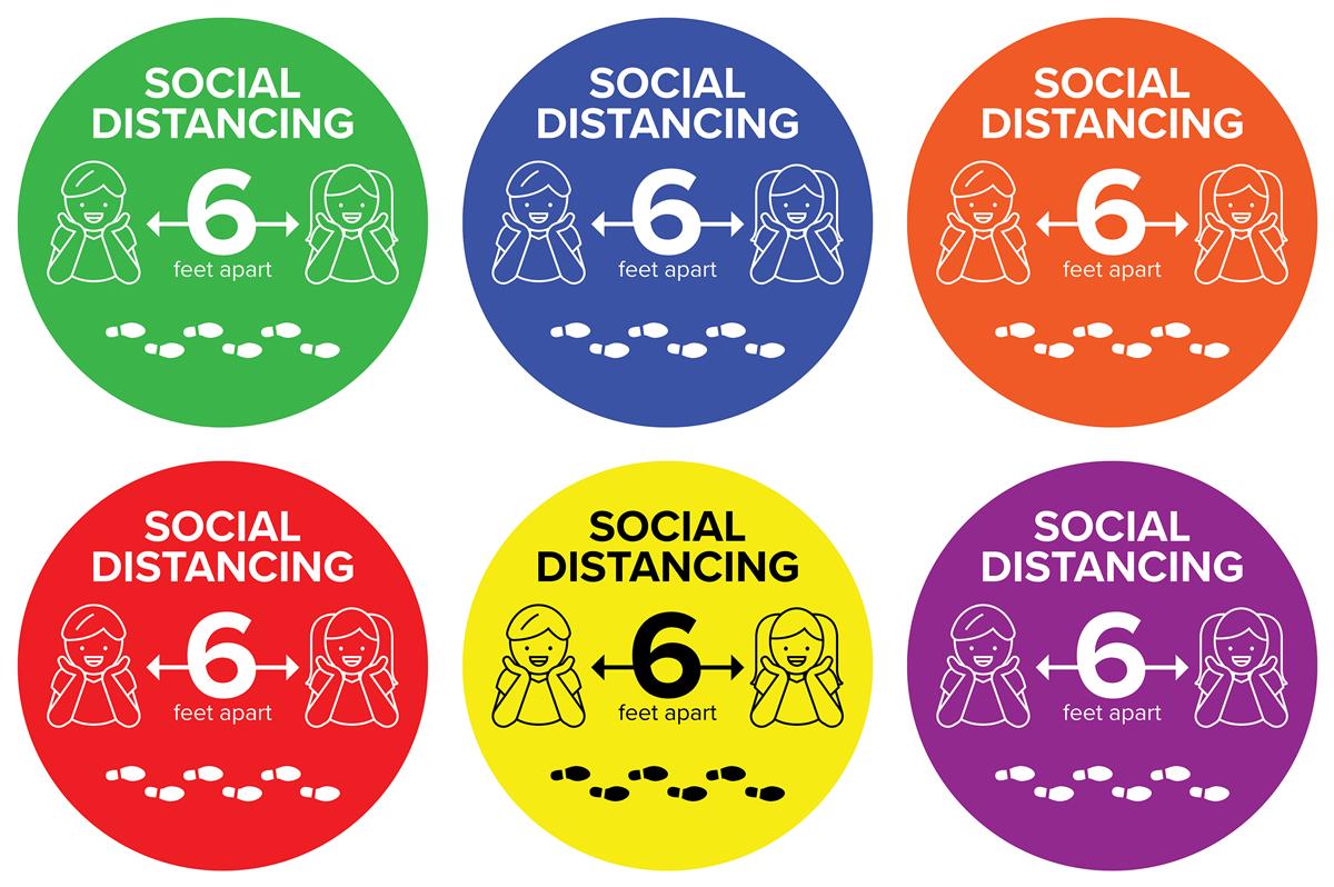 Safe Distance Vinyl Floor Graphic | Vibrant Pre-Printed Graphics