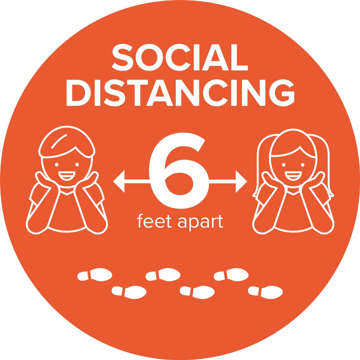 Safe Distance Vinyl Floor Graphic | Vibrant Pre-Printed Graphics