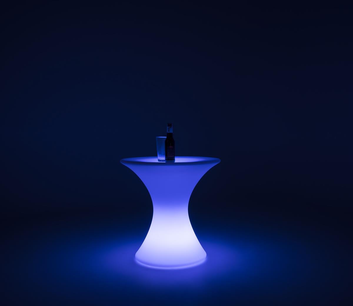 LED Cocktail Table | 23.75" Tall with Round Top