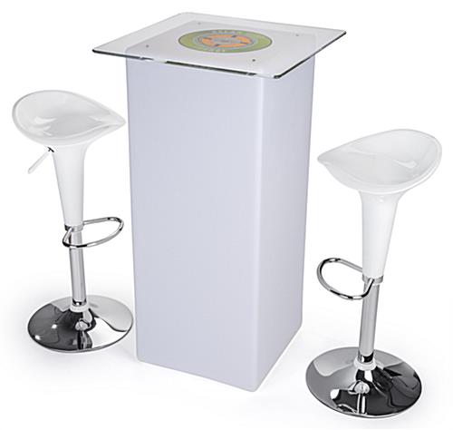 LED Custom Square Cocktail Table Set | Remote Control