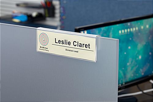 Cubicle Name Plate | Fits 1/2" Thick Partitions
