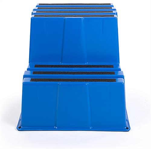 Plastic Safety Step | 20″ Tall 2-Tier Blue HDPE