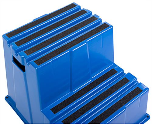 Plastic Safety Step | 20″ Tall 2-Tier Blue HDPE