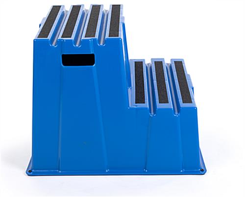 Plastic Safety Step | 20″ Tall 2-Tier Blue HDPE