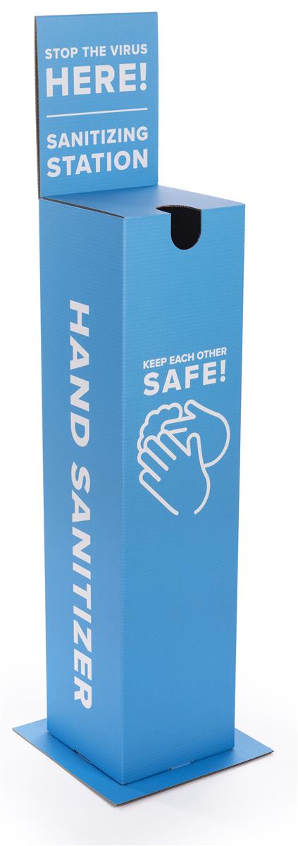 Cardboard Hand Sanitizer Station | Floor Standing