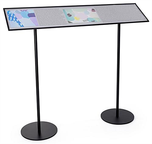 Angled Reader Rail Panel Systems | 48" x 11" Museum Display | Displays2Go