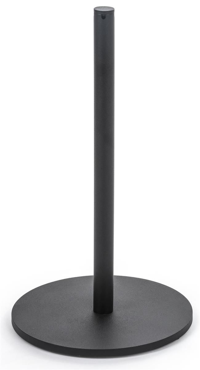 Black Low Profile Exhibit Stanchion | Removable Cap