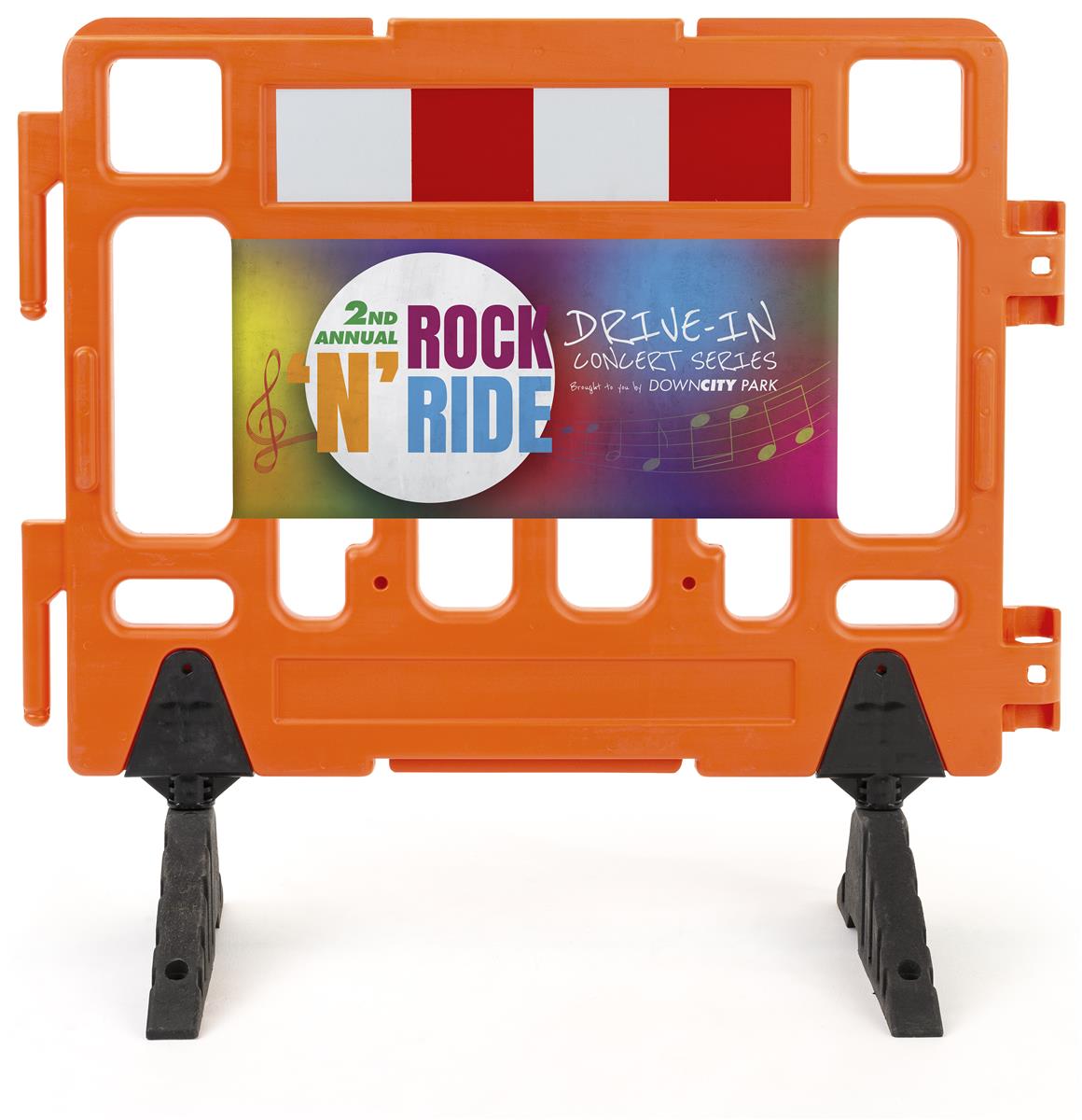 Crowd Safety Signage for FGPFBLARGE Plastic Pedestrian Barrier