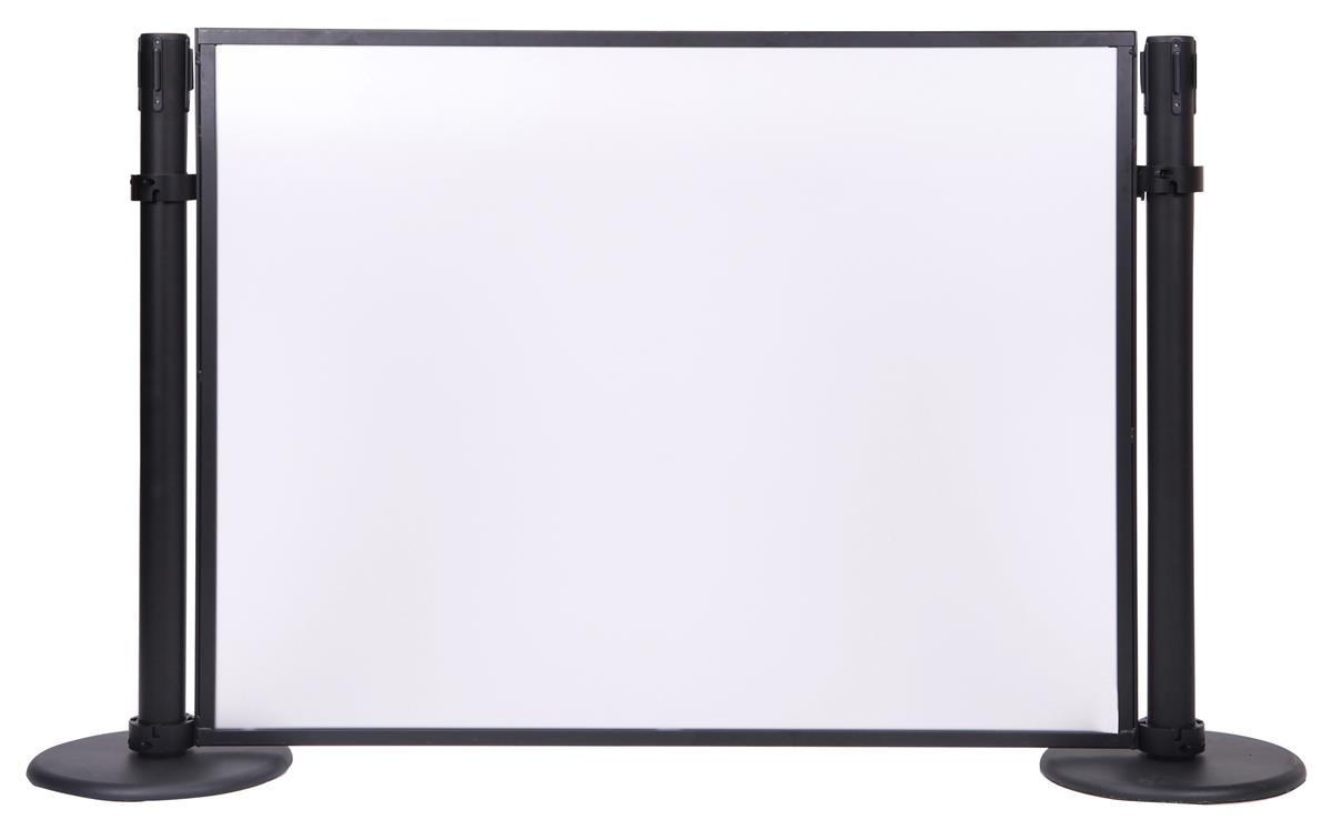 Clear Barrier Panel for Stanchions | Two 48" x 34" Panes