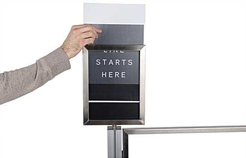 Crowd Control Barrier Sign | Topper for Post and Panel Systems