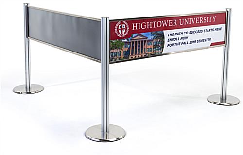 Post and Panel Stanchion Banner System | Modular Queue Signage