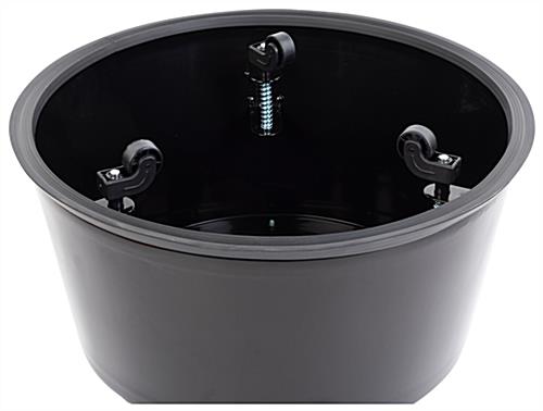 Rolling Kick Stool | 17" Tall 2-Tier Black Steel