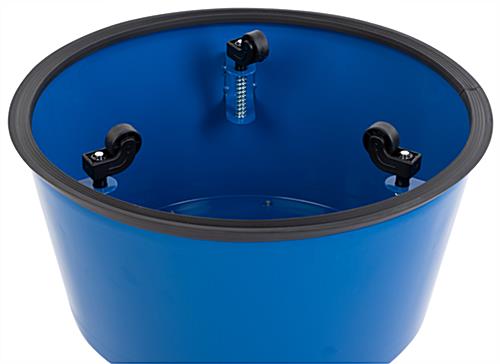 2-Step Round Office Stool | 17" Tall 2-Tier Blue Steel