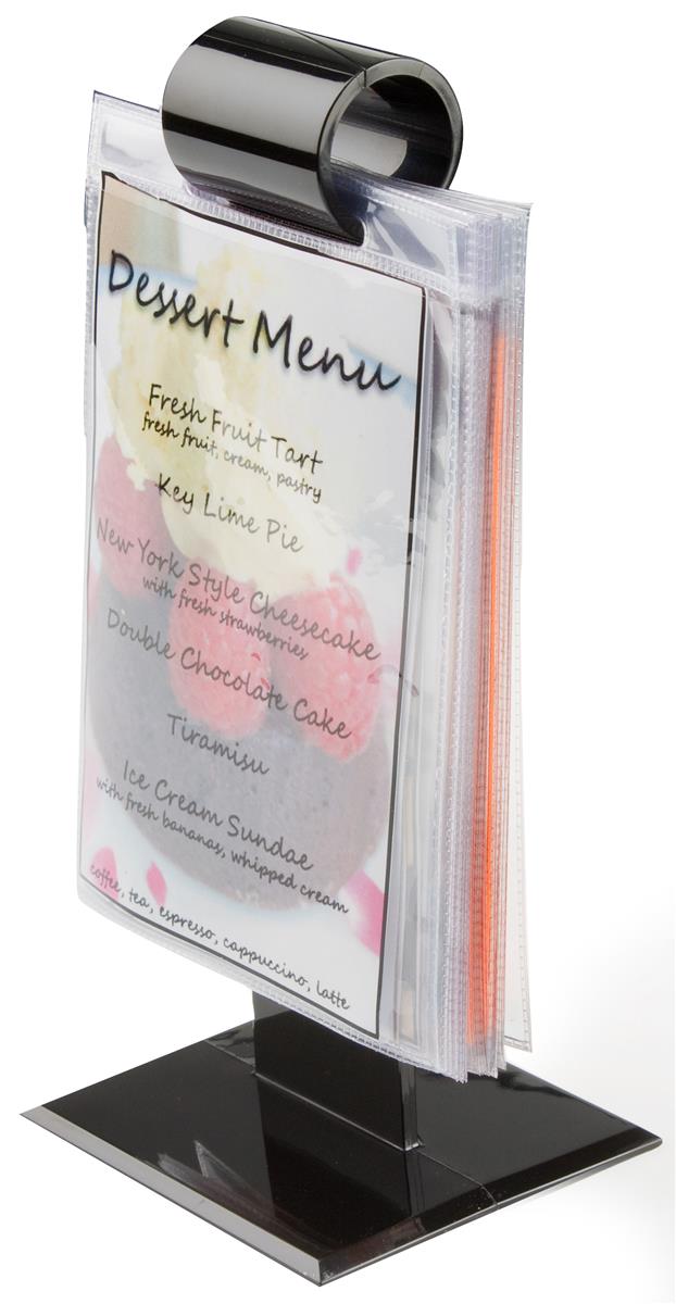 Restaurant Menu Holders | (10) Vinyl Sleeves Included- 4" x 6"