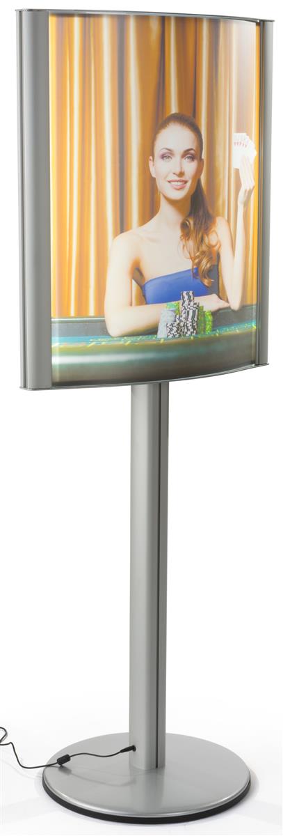 22 x 28 Curved Lightbox Stand | Double Sided Snap Frame