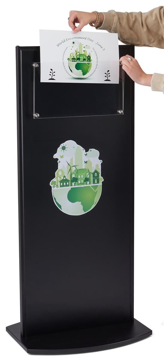 Custom Floating Standoff Sign Stand | 14" x 8.5" Acrylic Frame