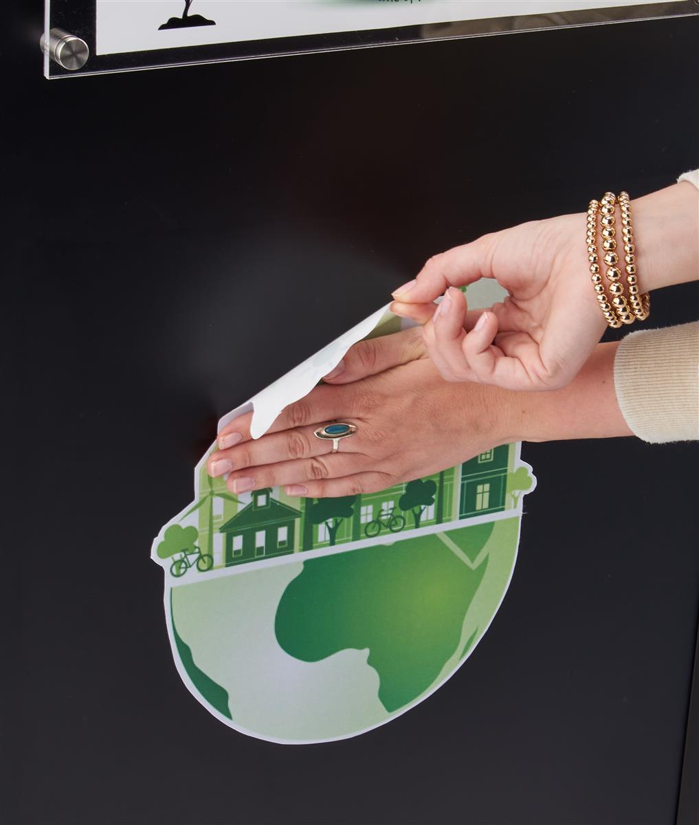 Custom Floating Standoff Sign Stand | 14" x 8.5" Acrylic Frame