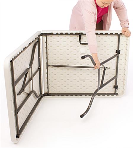 Folding Table Comes Equipped with a Black, 3-Sided Table Cover!