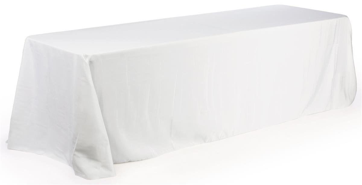 Folding Table With White Cover | Event Table For Trade Show