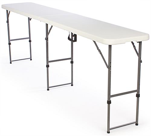 Tall Narrow Folding Table 8 5 Ft Wide 17 75 Deep