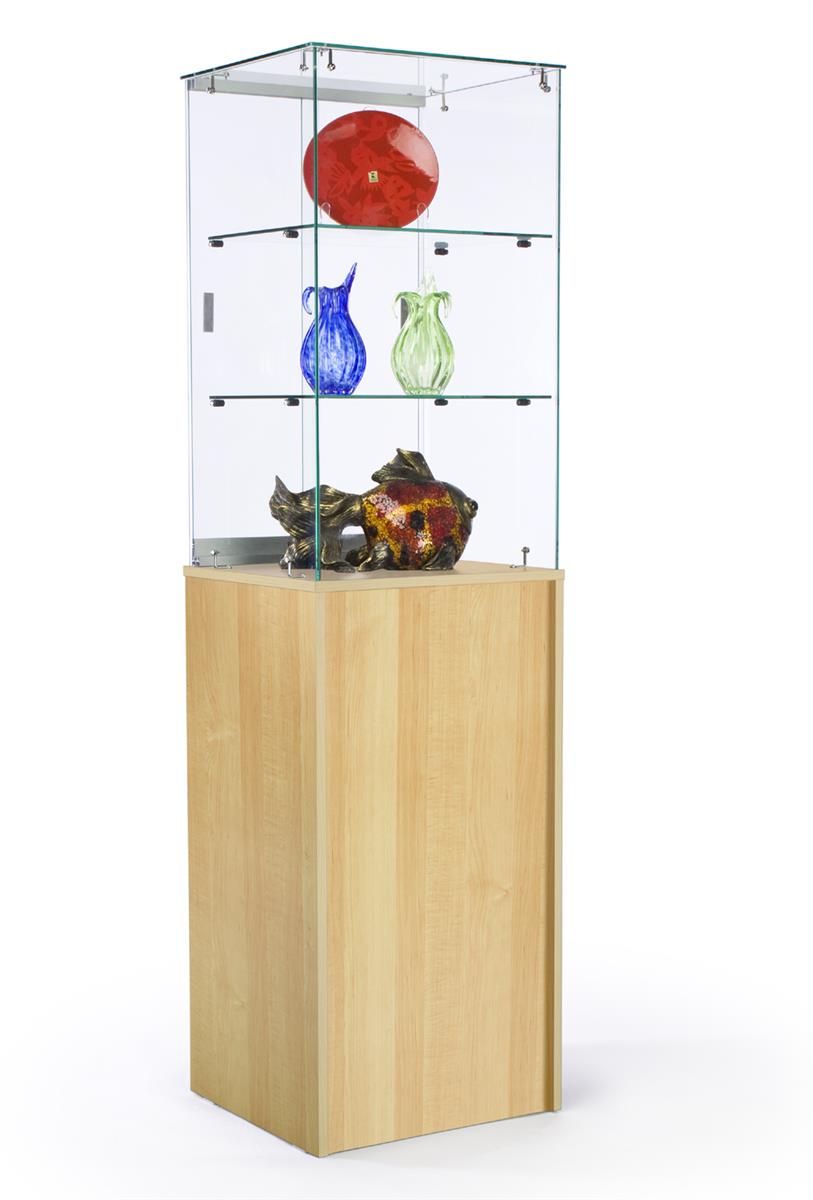 Display Tower | Cabinet Base & Frameless Glass Top