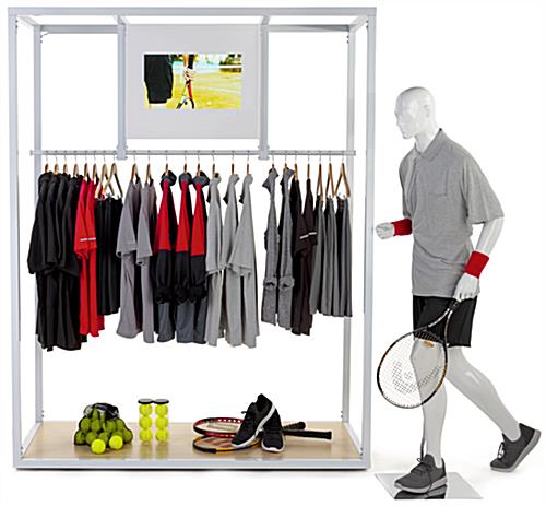 Clothing Rack with Video Screen | 21.5” LCD Display